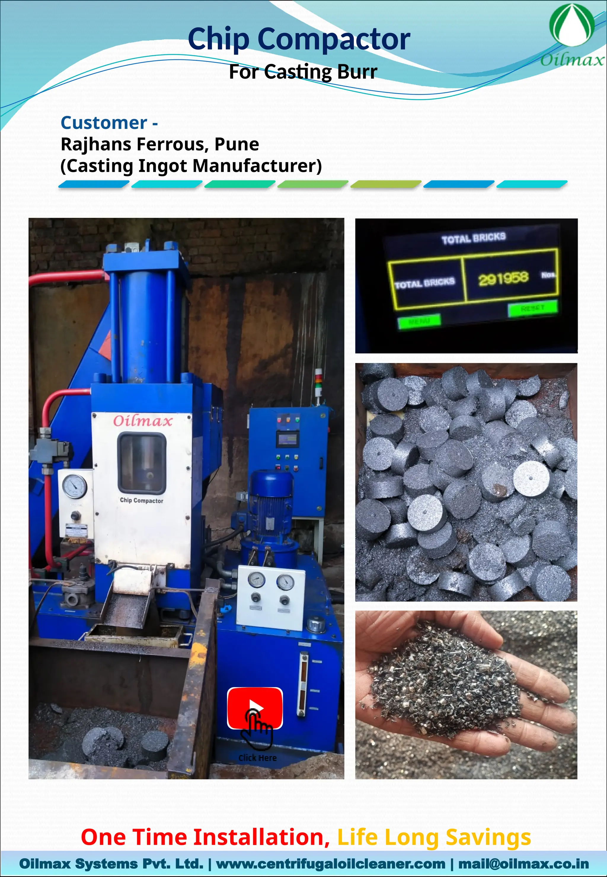 Chip Compactor - PPT (Useful for loose chips compaction & Waste ...