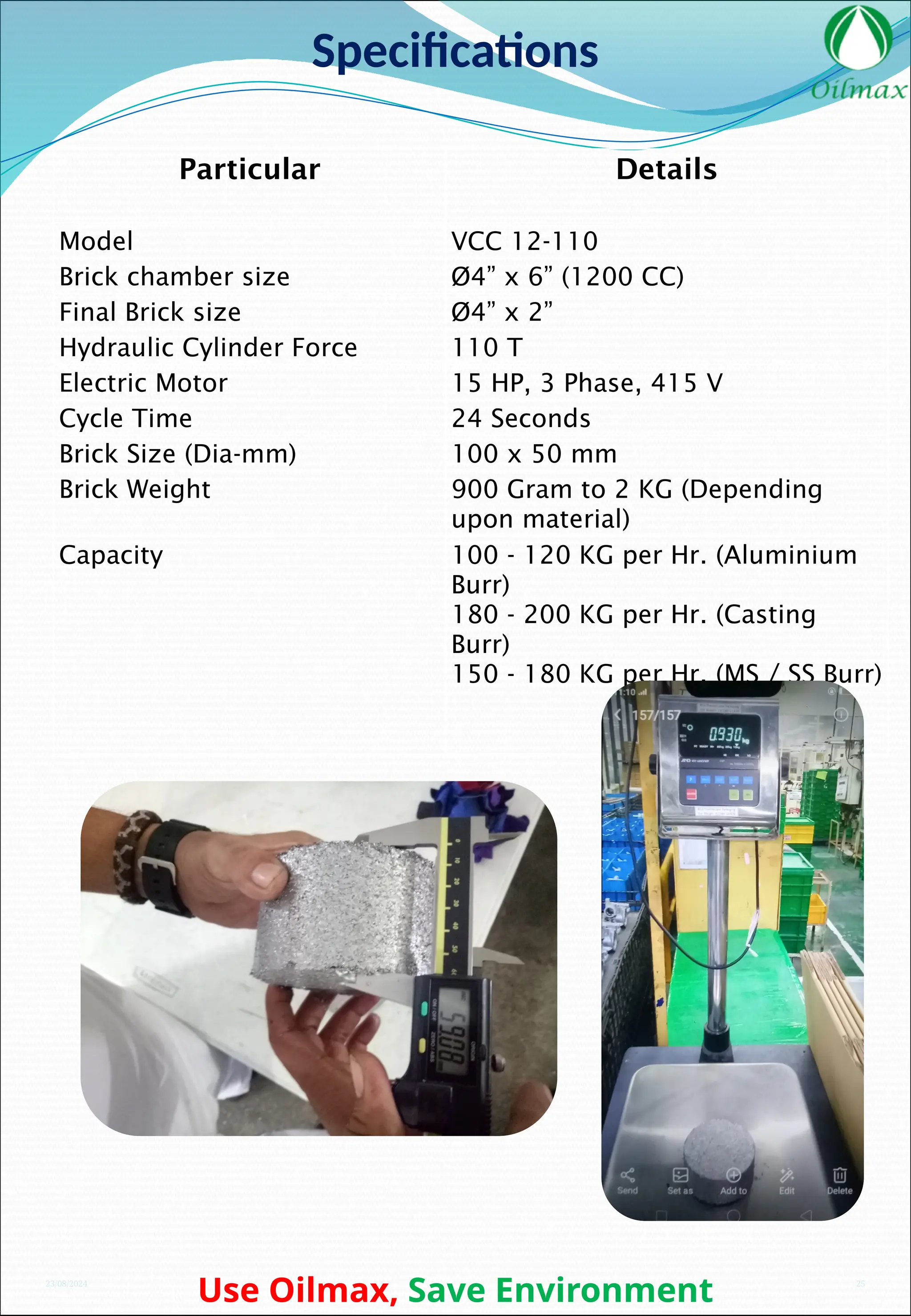 Chip Compactor - PPT (Useful for loose chips compaction & Waste ...