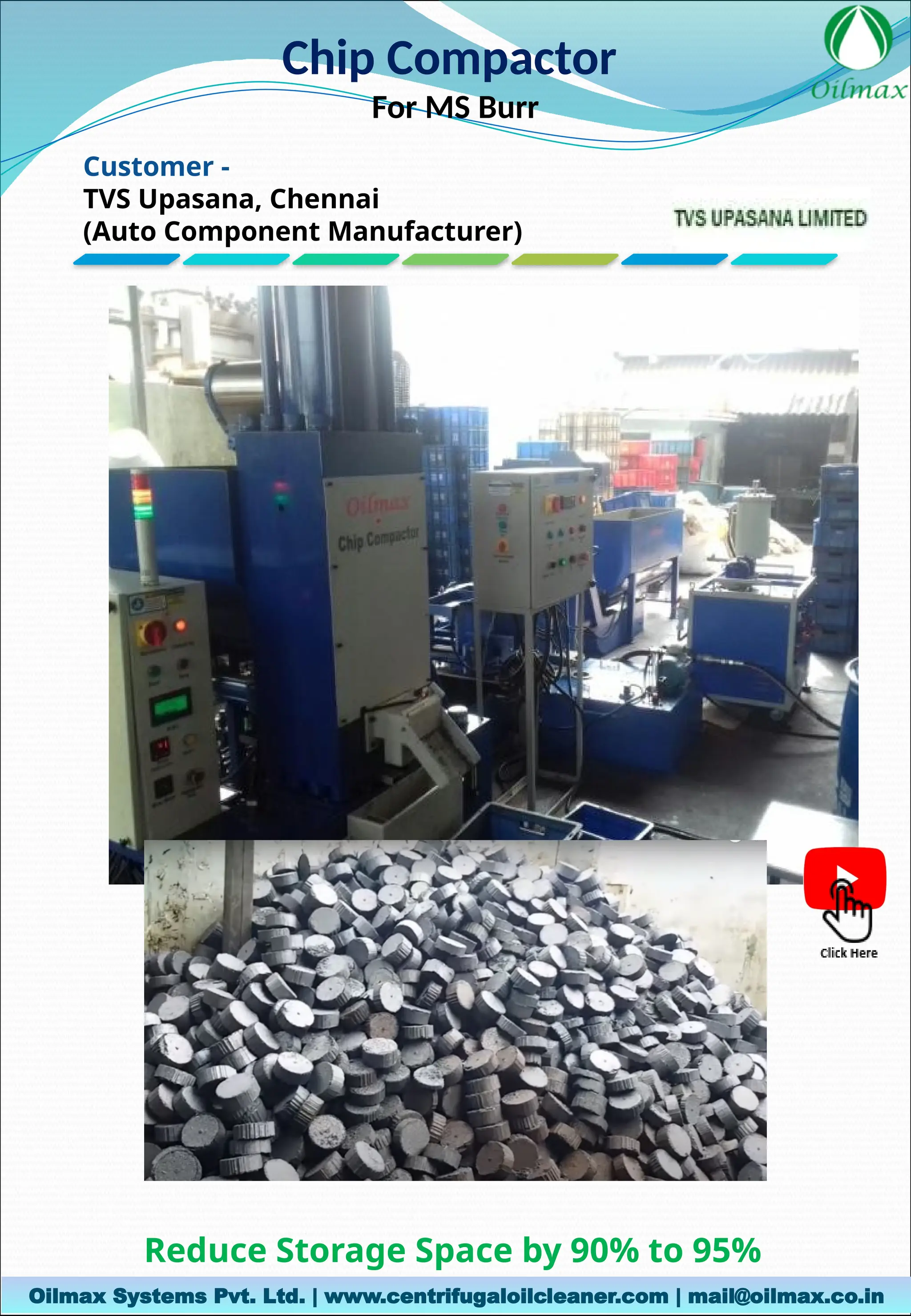 Chip Compactor - PPT (Useful for loose chips compaction & Waste ...