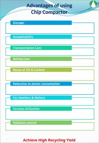 Chip Compactor - PPT (Useful for loose chips compaction & Waste ...