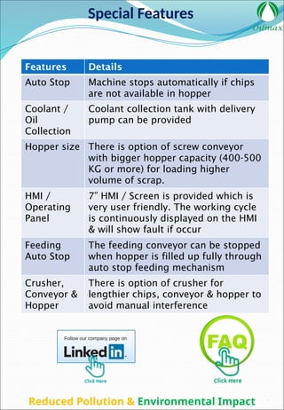 Chip Compactor - PPT (Useful for loose chips compaction & Waste ...