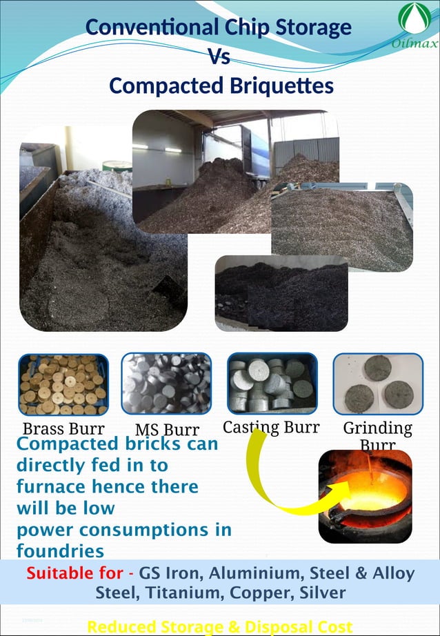 Chip Compactor - PPT (Useful for loose chips compaction & Waste ...