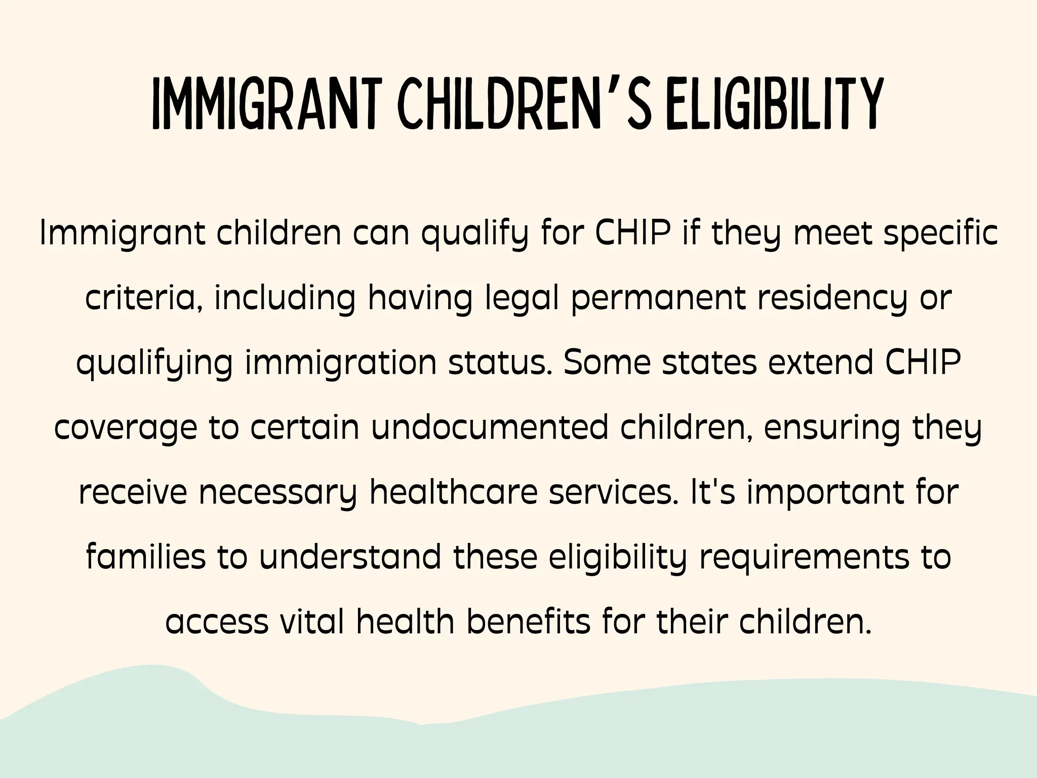 CHIP Eligibility For Immigrant Children | PDF