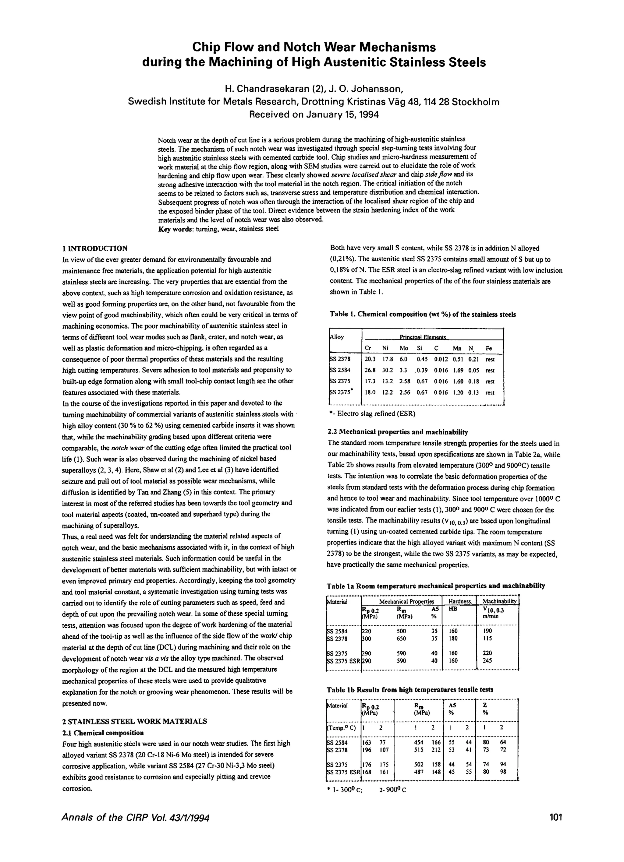 Chip flow and notch wear mechanisms during the machining of high ...