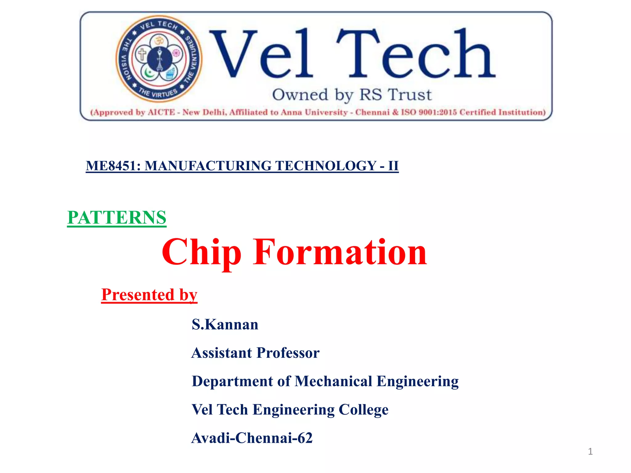 Chip formation and types | PPTX