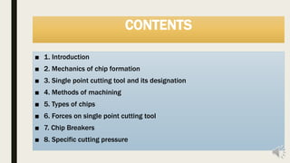 Chip formation & cutting tool geometry | PPTX
