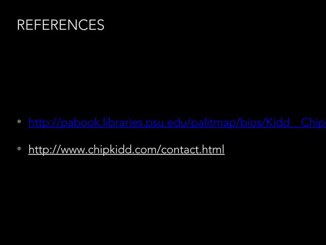 Chip Kidd - Graphic Design | PPT