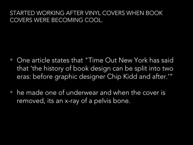 Chip Kidd - Graphic Design | PPT