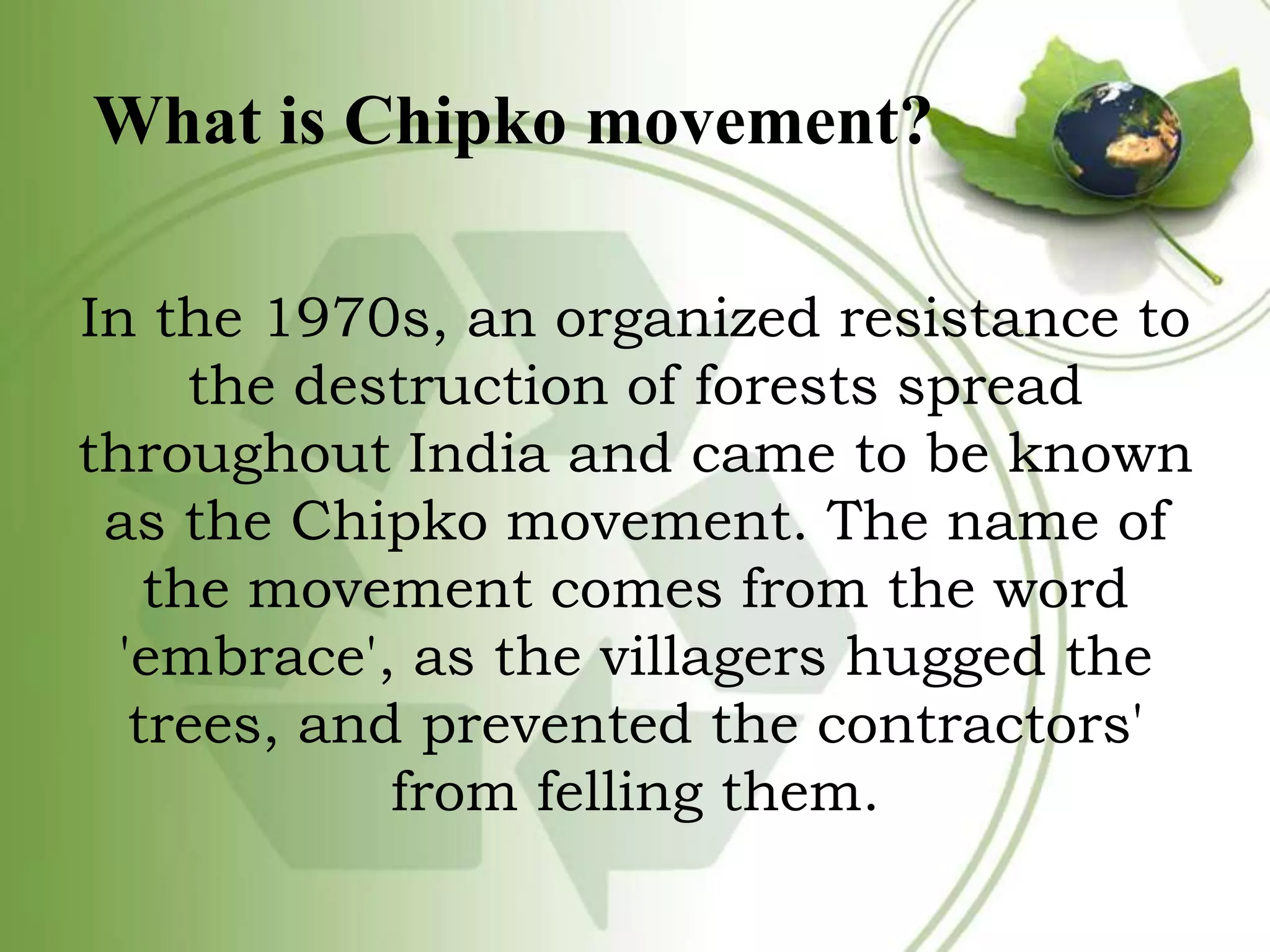 Chipko movement | PPTX