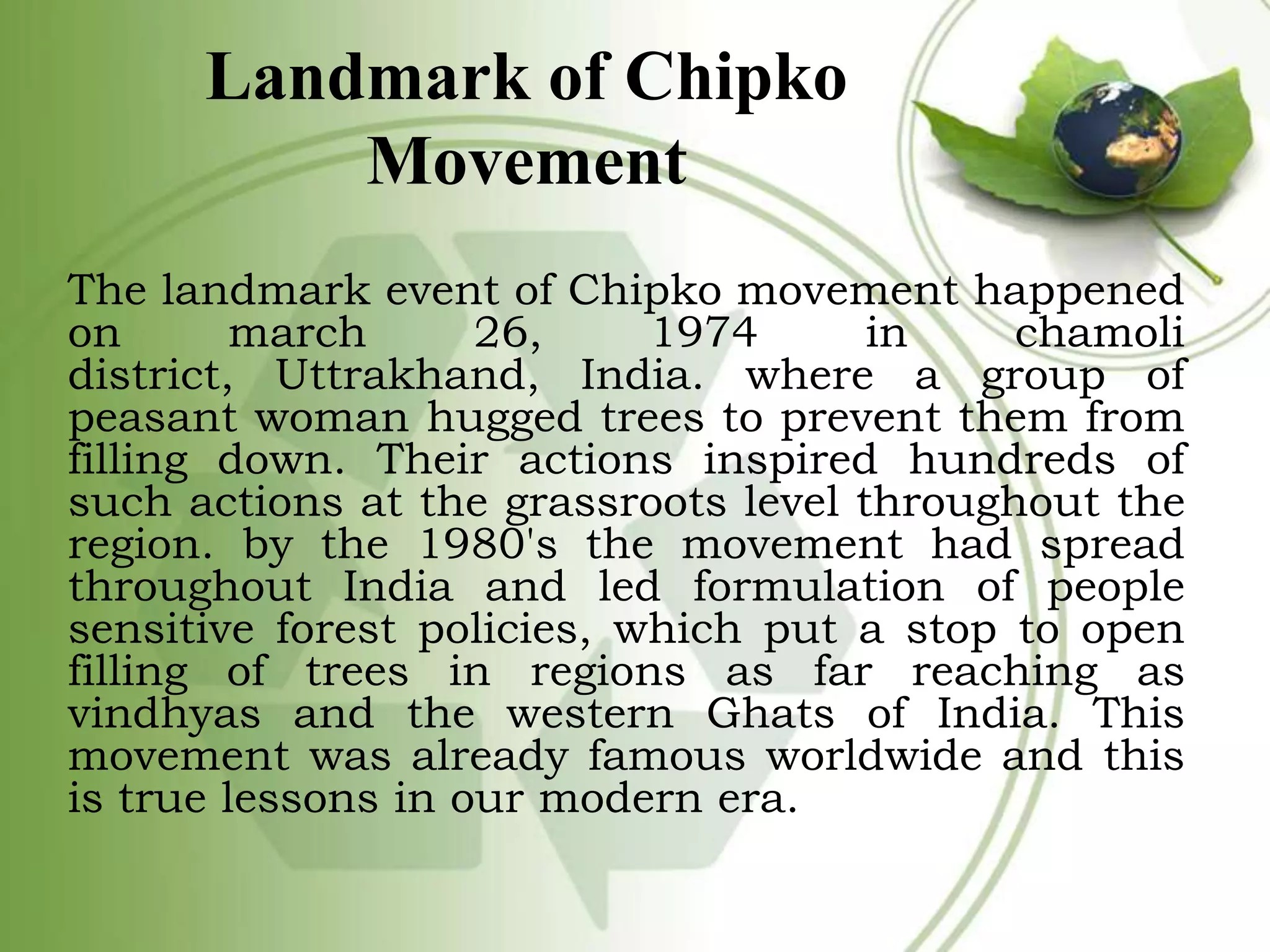 Chipko movement | PPTX