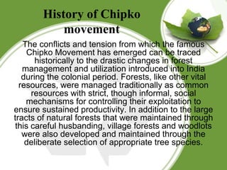 Chipko Movement Projects