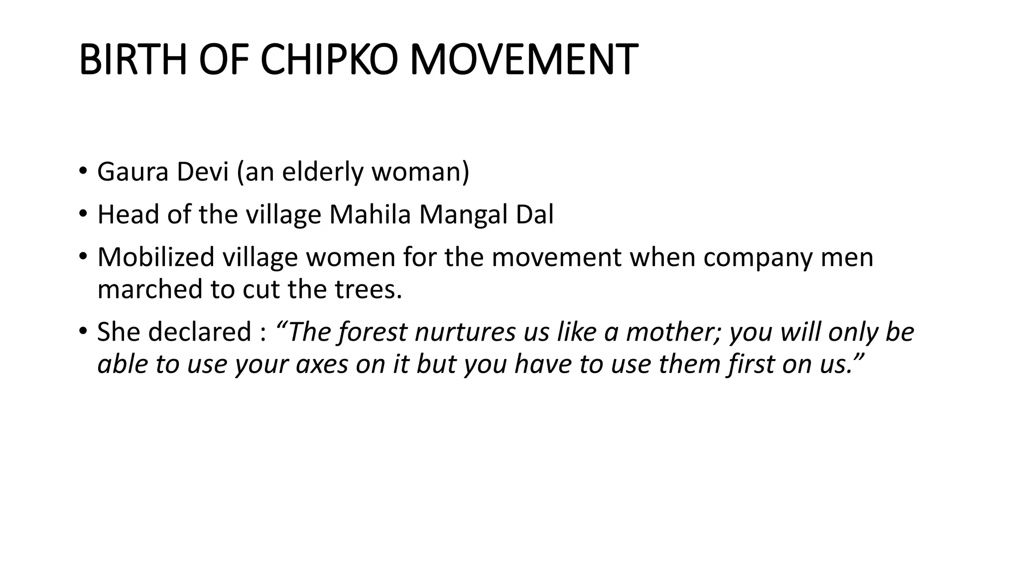 Chipko movement | PPT