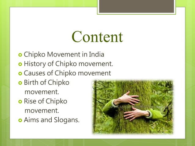 Chipko movement | PPTX | Environment | Science