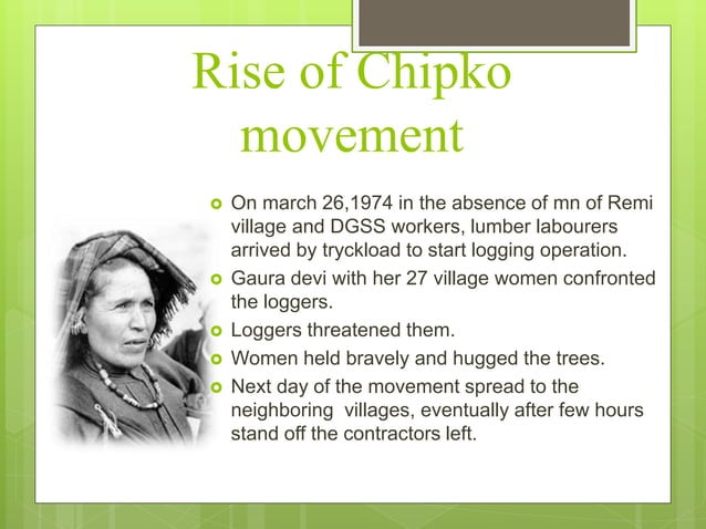 Chipko movement | PPTX | Environment | Science