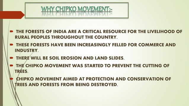 Chipko movement | PPTX | Hinduism | Religion & Spirituality