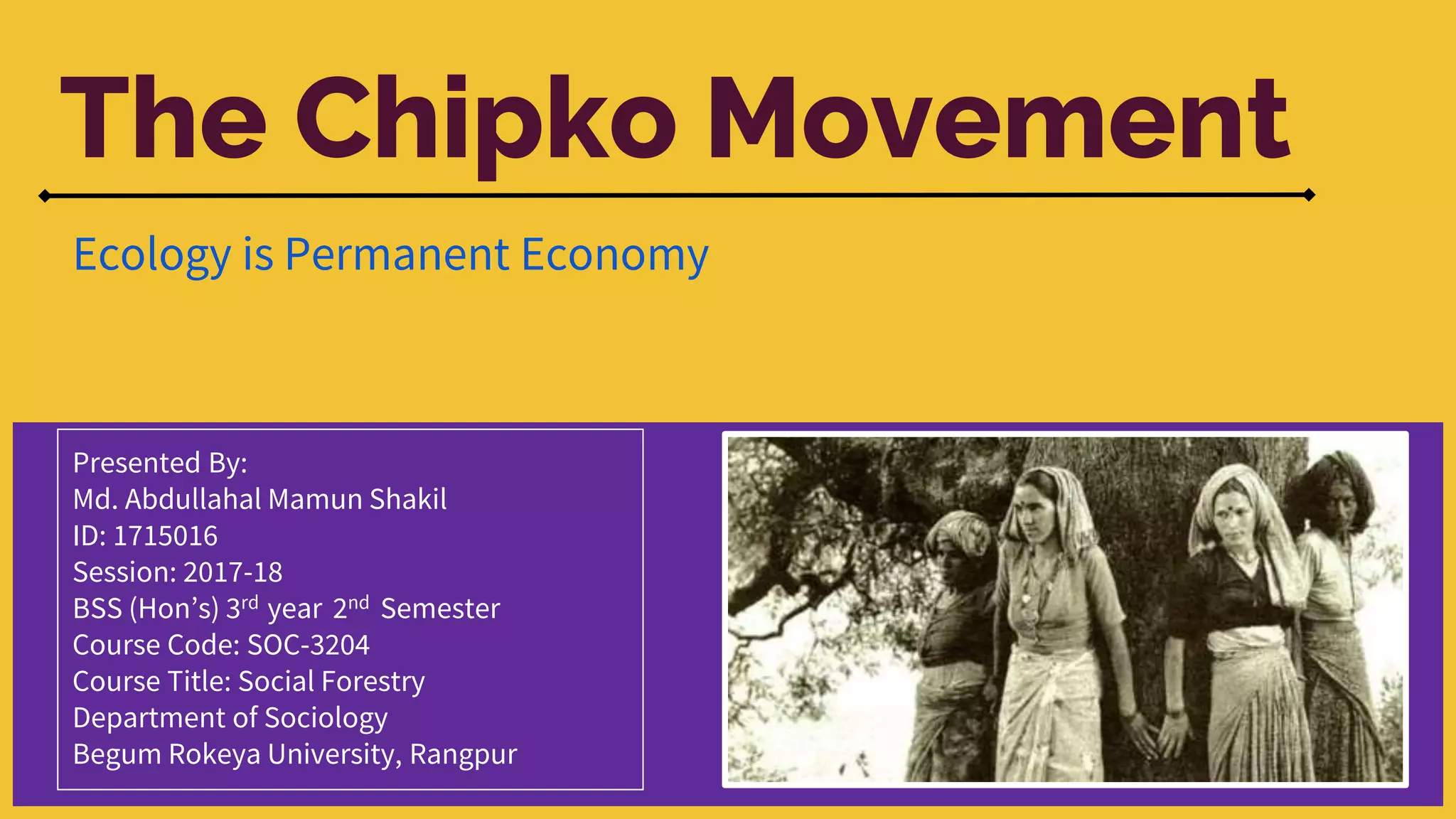 The Chipko Movement | PPTX