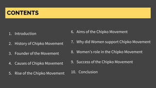 The Chipko Movement | PPTX