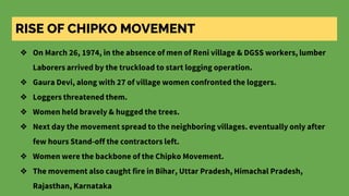 The Chipko Movement | PPTX