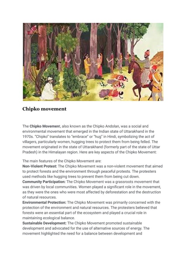 chipko movement.pdf | Environment | Science