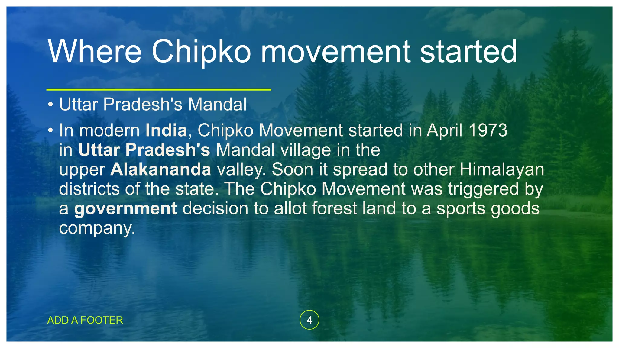 Chipko movement and van mohastav class 8 | PPTX