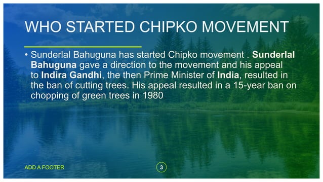 Chipko movement and van mohastav class 8 | PPTX