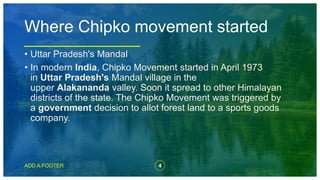 Chipko movement and van mohastav class 8 | PPTX