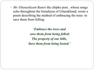 Chipko movement case study | PPTX