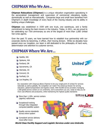 Chipman Information 2012 | PDF | Logistics and Transportation Industry ...