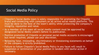 Chipotle social media strategy | PPTX
