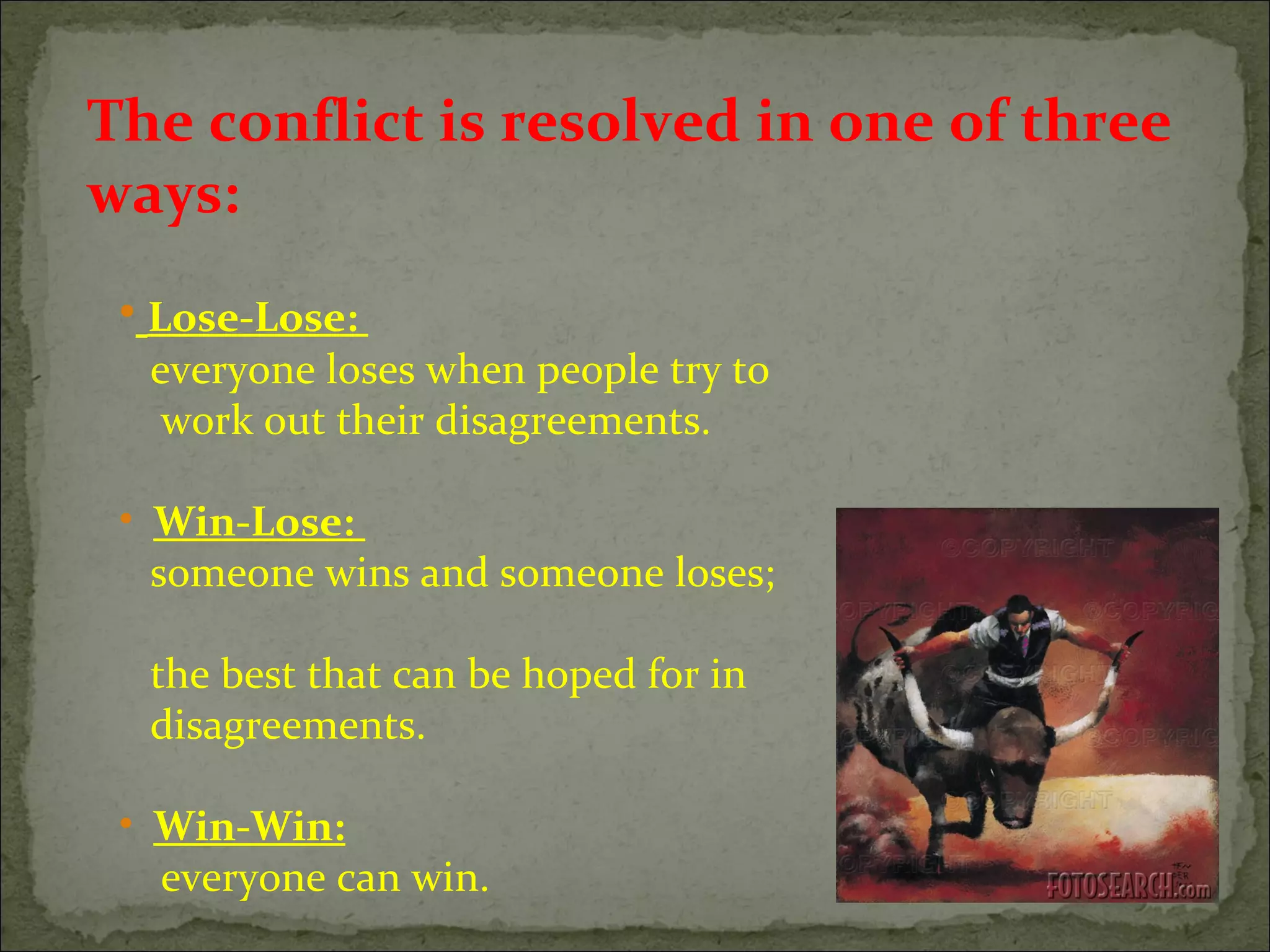 PPT conflict management | PPT