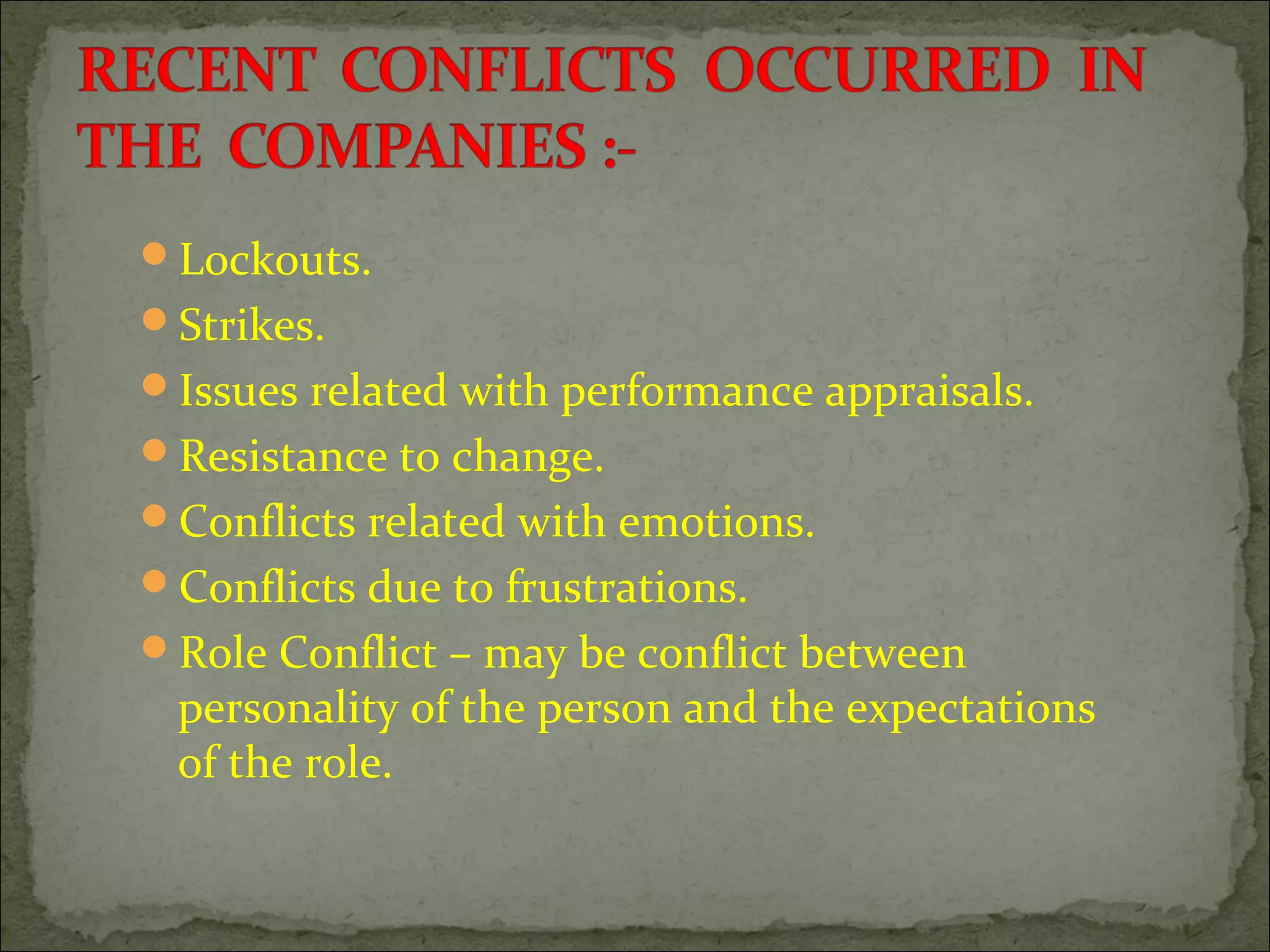 PPT conflict management | PPT