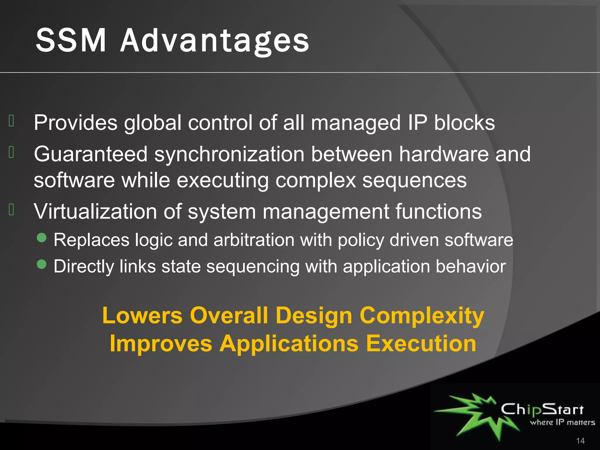 Chipstart SoC System Manager (SSM) Non-NDA Overview | PPT