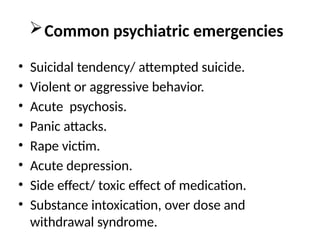 Psychiatric emergency and suicidal behaviour .ppt