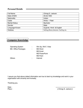 Chirag jadvani | DOC