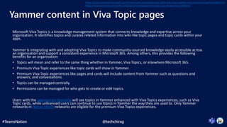 Deep Dive Microsoft Teams and Yammer integration - Teams Nation 2022 | PPTX