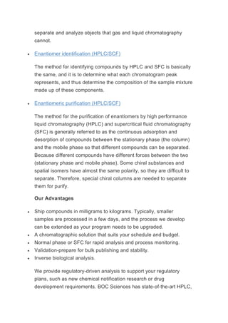 Chiral analysis and separation | PDF | Chemistry | Science