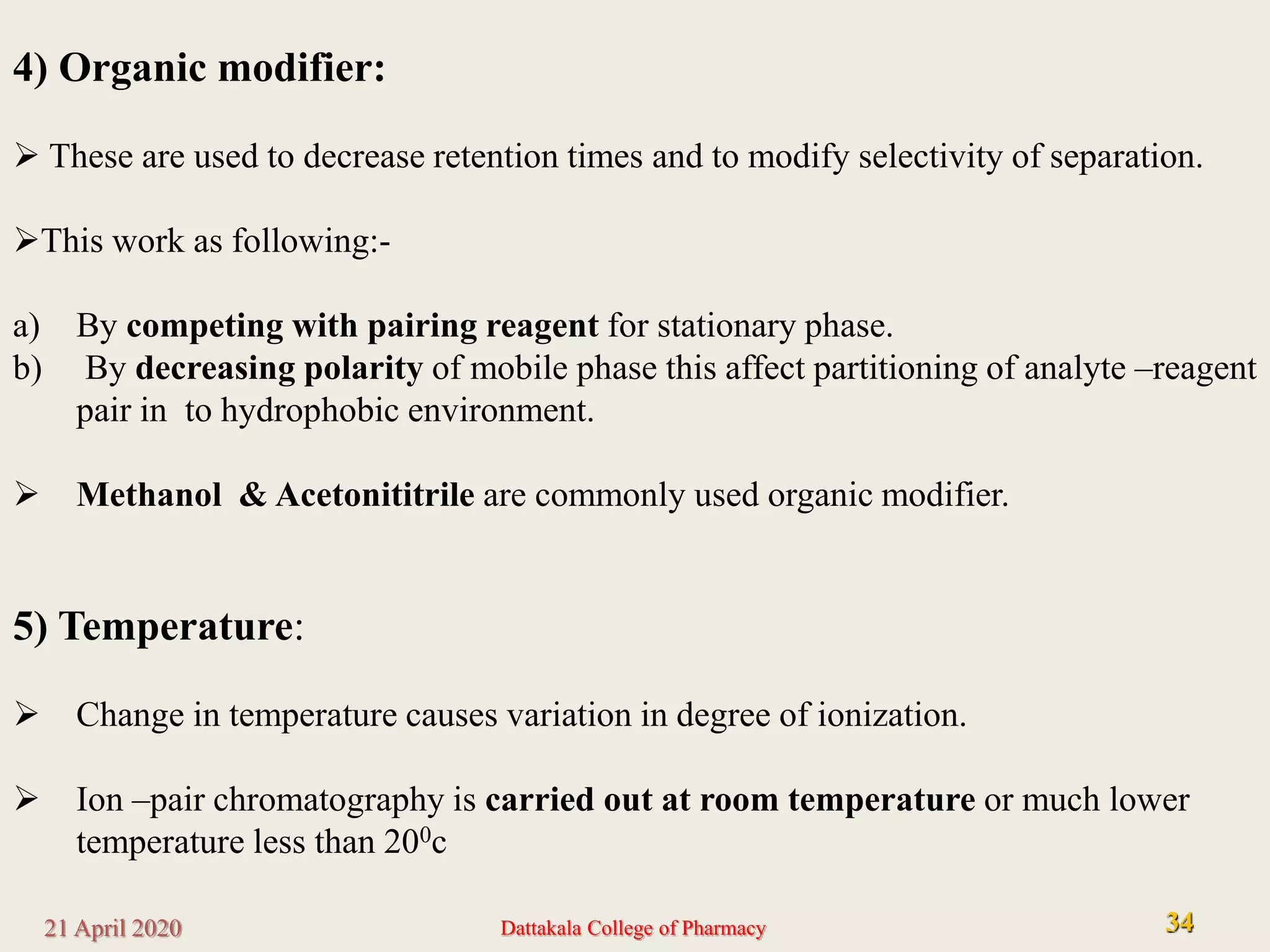 Chiral chromatography & ion pair chromatography | PPT