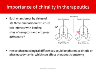 Chirality in therapeutics with enantiomer | PPTX
