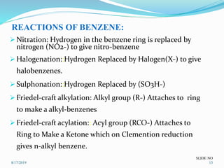 Benzene Ring and Aromaticity | PPTX