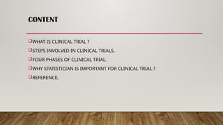 Phases of Clinical trial and statistics.pptx
