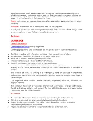 Chirec international school article | DOCX