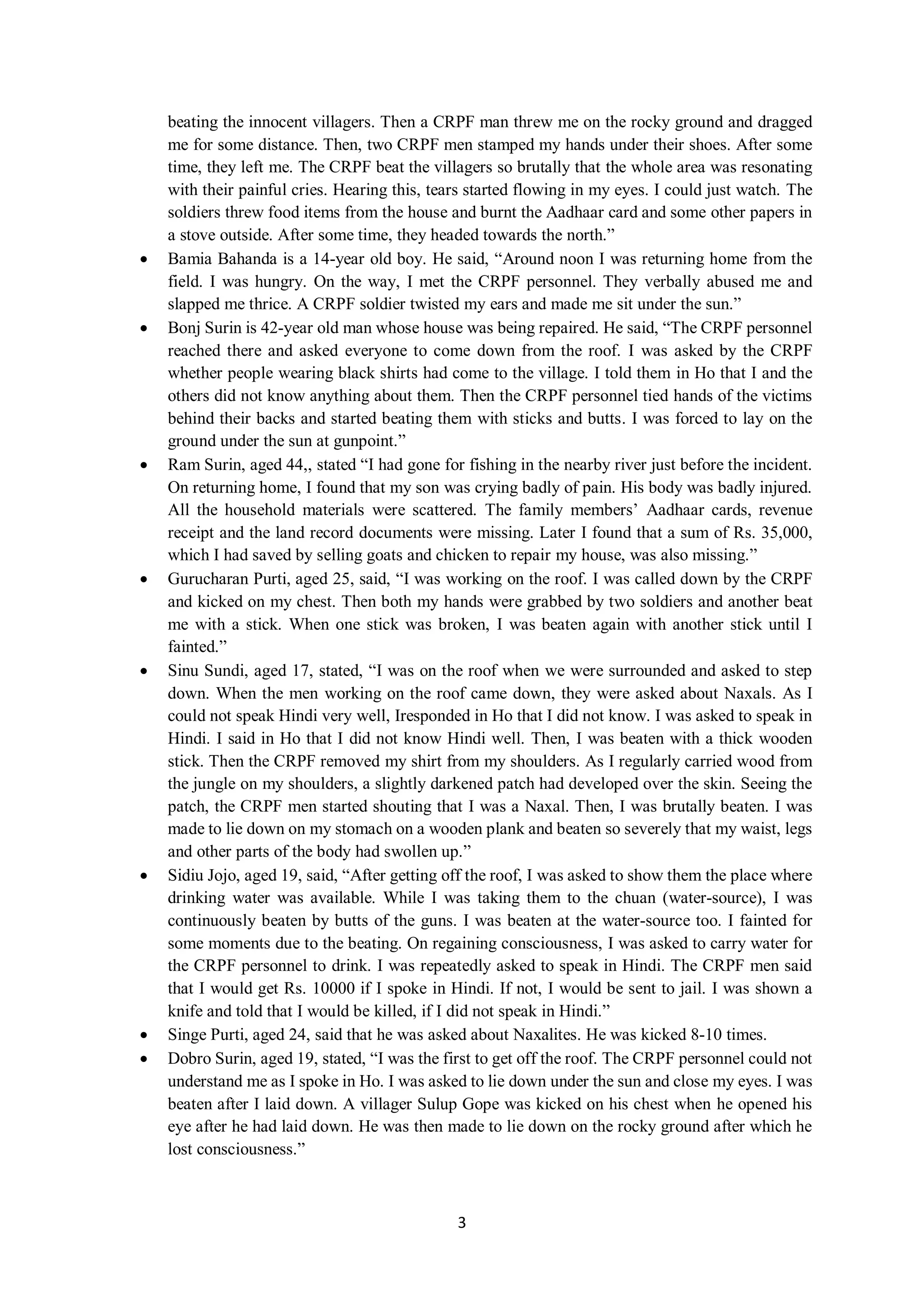 Chiriabera factfinding report (english) | PDF