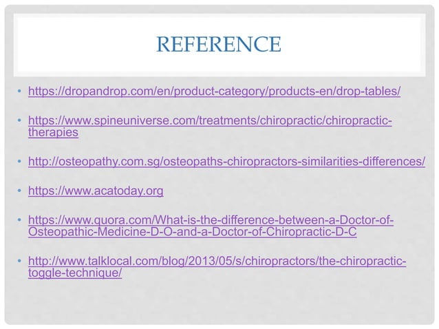 Chiropractic and osteopathic medicine | PPTX | Bone and Joint Conditions | Diseases and Conditions