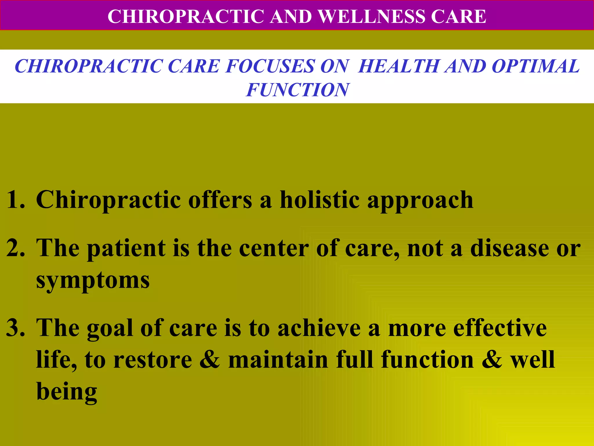 Chiropractic And Wellness | PPT