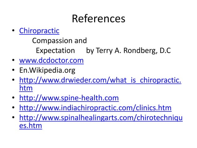 Chiropractice | PPTX