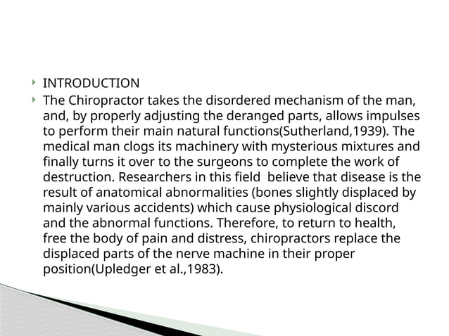 CHIROPRACTIC SCIENCE-REVIEW,chiropractioner.pptx | Bone and Joint Conditions | Diseases and ...