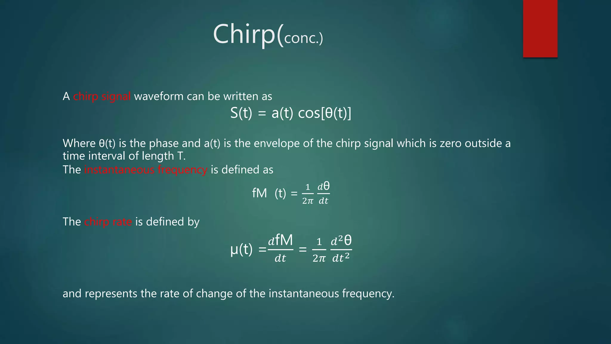 Chirp spread spectrum communication | PPTX