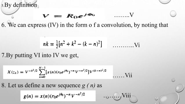 Chirp Z Algorithm 1 Ppt