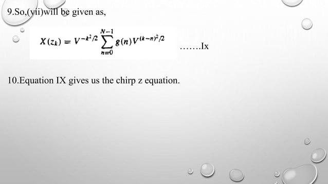 Chirp z algorithm 1 | PPTX | Physics | Science