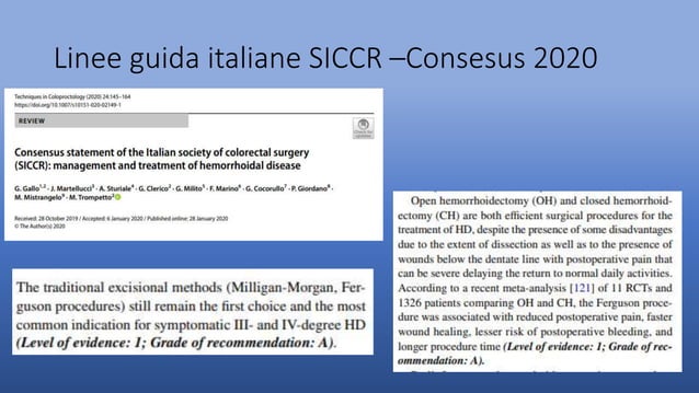 EMORROIDI:CHIRURGIA RESETTIVA (MILLIGAN MORGAN – FERGUSON –1.pptx